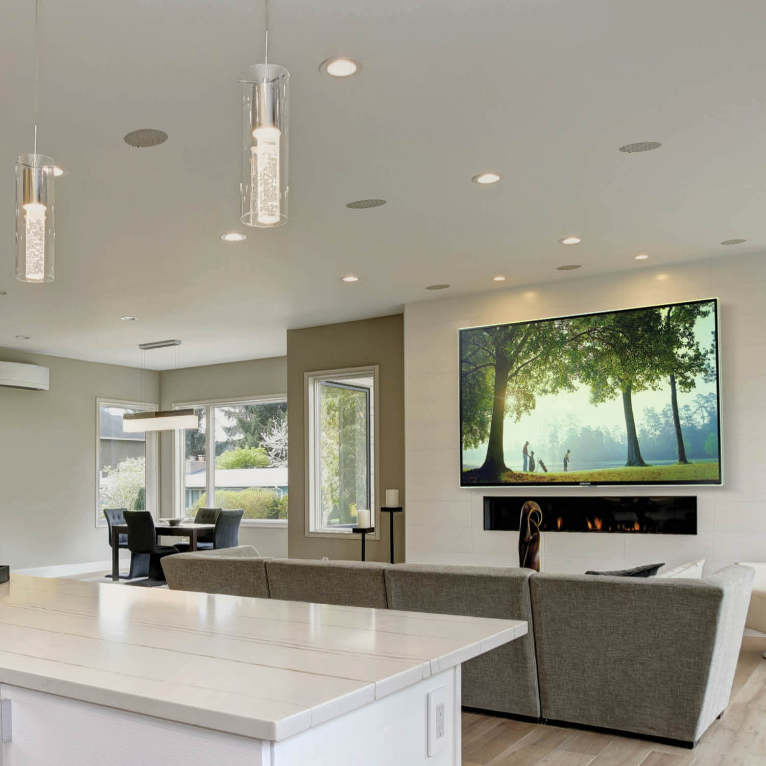 In-Ceiling Small Aperture Subwoofer with 8.27" Cone, Dual Voice Coil ...